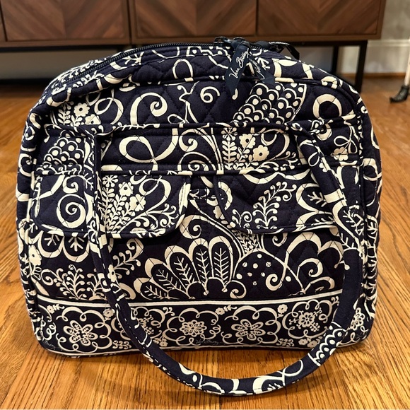 Vera Bradley | Bags | Vera Bradley Bowler Twirly Bird Navy | Poshmark